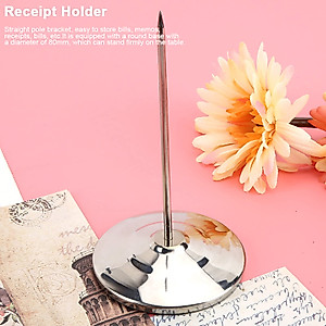 Combort Straight Paper Memo Spike for Visa Receipts Receipt Holder Spike Receipt Holder Stainless Steel Receipts Spike Stick Silver for Office Restaurant Kitchens Hotel Desks Bars