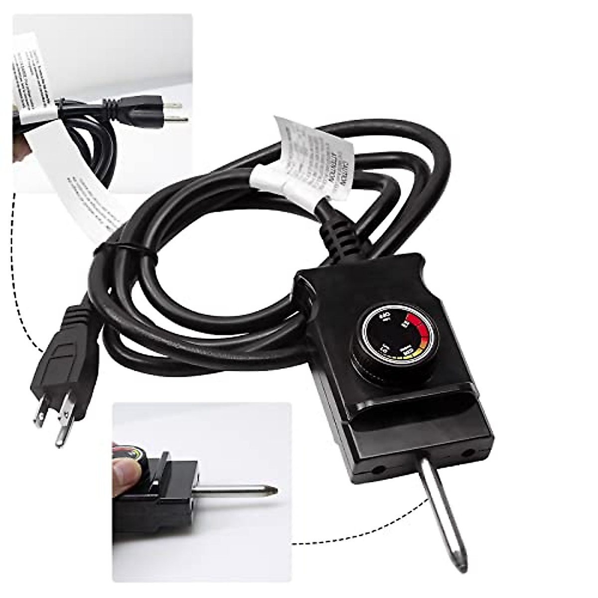 Masterbuilt Smokers Turkey Fryers Thermostat Analog Control with Power Cord Electric Smoker and Grill Heating Element