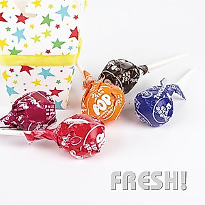 Lollipops with Chocolatey Center - Assorted Fruit Flavors - Individually Wrapped Suckers in Resealable 1LB Bag - Perfect for Easter and More