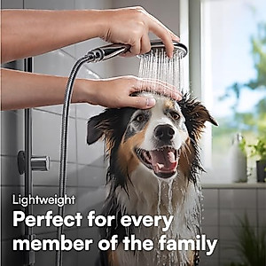 H&S Universal Handheld Shower Head with High and Low Water Pressure - Hand Showerhead with 5 Different Spray Modes - Powerful Chrome Replacement - Also for RV or Camper