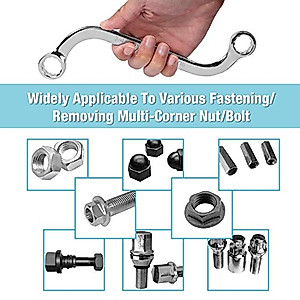 DURATECH S-Style Box Wrench Set, SAE, 5-Piece, 5/16'' to 3/4'', 12 Point, CR-V Steel, with EVA Foam Tool Organizer