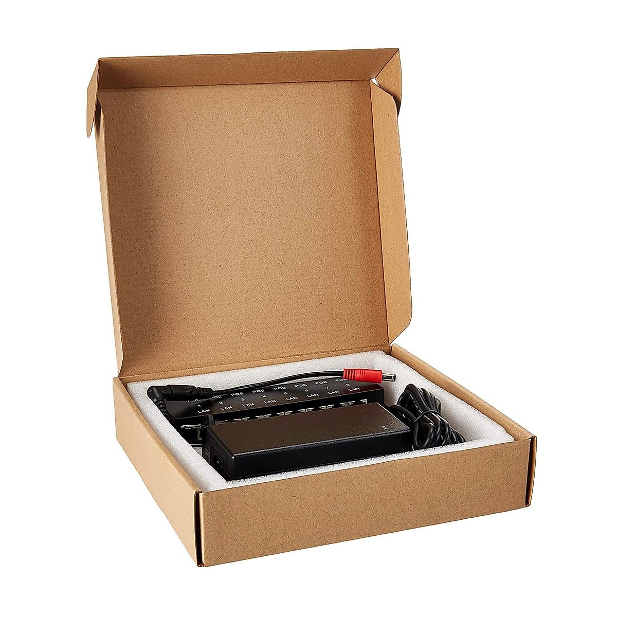 PoE Texas - 8 Port Passive Midspan Injector: Compatible with IEEE 802.3af Power Over Ethernet Devices including Phones Cameras Wifi Access Points and More - WS-POE-8-48v120w