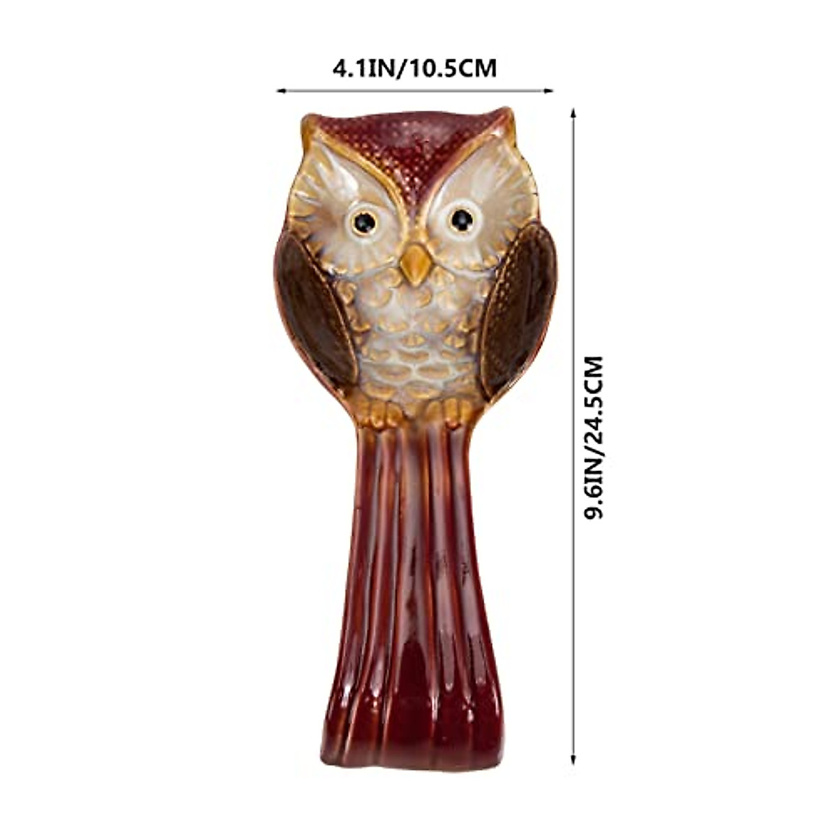 Creative Ceramic Owl Cooking Spoon Rest Spoon Fork Mat Rest Utensil Spatula Holder Table Decor for Home Restaurant