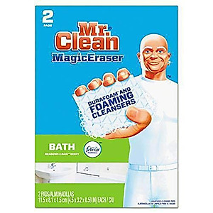 Mr. Clean PAG27141 Magic Eraser Bathroom Scrubber 2 per Box, White