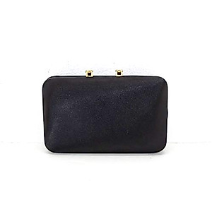 New! Womens INC I.N.C. International Concepts Black Danyele Satin Clutch
