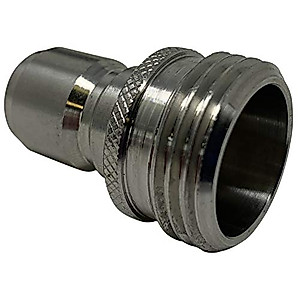 MTM Hydro Garden Hose Adapter 4 Piece 3/4” Quick Connect Fittings Kit, Stainless Steel High Pressure Couplings and Connectors for Pressure Washers and Car Detailing, 2x2