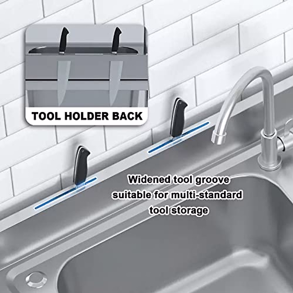 Indoor kitchen Stainless Steel sink,with storage rack,Outdoor commercial sink,utility garage sink with faucet,1 Compartment,Wear-resistant and smooth, large capacity,for restaurant,Basement. (Size :