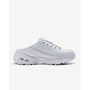 Skechers womens D'lites Bright Sky Fashion Sneaker, White/Silver, 8.5 Wide US