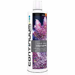 Continuum Aquatics Coral Color Intense H - Time Released Halogen Supplement for Coloration of Corals in Marine Reef Aquariums, 250 ml