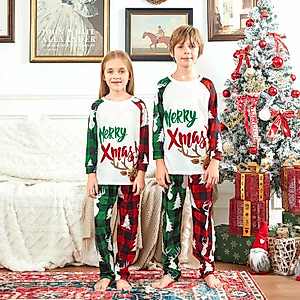 Christmas Pajamas for Family Matching Family Christmas Pajamas Set PJS Holiday Xmas Family Jammies Sleepwear(#119-Women, Medium)
