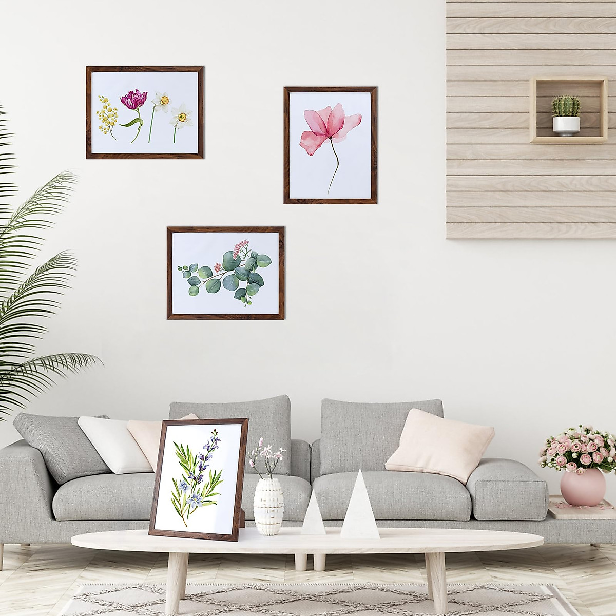 Giftgarden 11x14 Picture Frame Brown Set of 12, Multi Rustic Walnut Wood-Color 11 by 14 Photo Frames Bulk for Wall or Tabletop Display