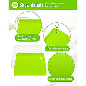 YUNDUOJIA (2PCS) Dough Scraper Bowl Scraper ，Food safe Plastic Dough Cutter， Flexible Plastic Scraper Practical Bench Scraper Multipurpose Food Scrappers for Bread Dough Cake Fondant Icing