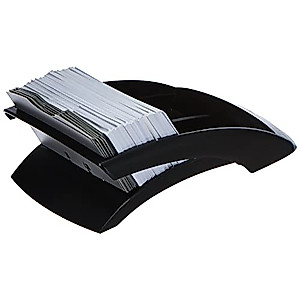 Durable Telindex Desk Address Card File, Holds 500 2.88 X 4.13 Cards, 5.13 X 9.31 X 3.56, Plastic, Graphite/black