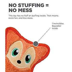 Outward Hound Invincibles Mini Fox Plush Dog Toy, XS