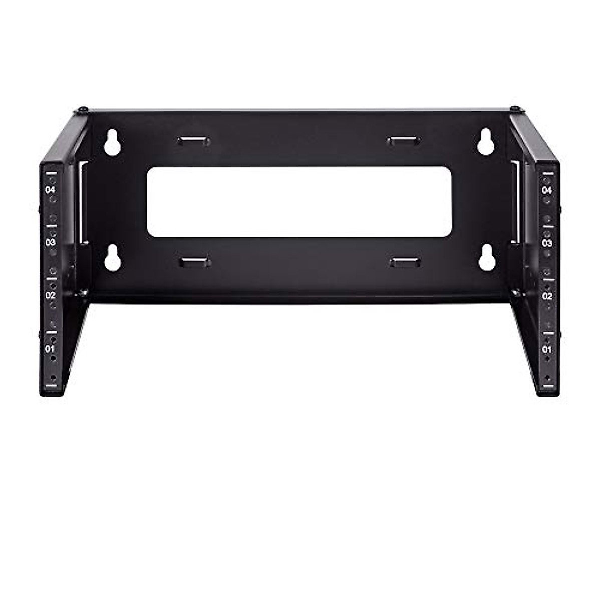 Navepoint 4U Wall Mount Bracket Extendable Network Equipment Rack Threaded Standard 19 Inch