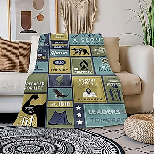 Scout Throw Blanket for Scout Lovers Soft and Fuzzy Fleece Scout Blanket Gifts for Scout Boys and Girls