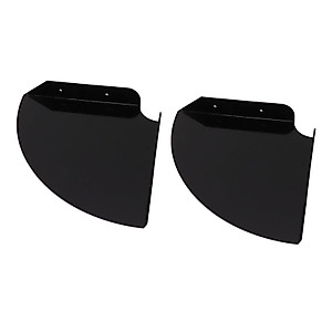 Corner Shelf, Wall Mount 2pcs High Strength Large Space Corner Wall Shelf Easy Installation Fashion for Bedrooms (Black)
