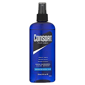 Consort Hair Spray for Men, Extra Hold, Unscented, Non-Aerosol - 8 fl oz