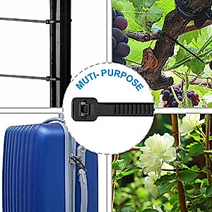 TEVADO 100 Pack Cable Zip Ties Heavy Duty 12 Inch, Premium Plastic Wire Ties with 50 Pounds Tensile Strength, Multi-Purpose Self-Locking Black Nylon Zip Ties for Indoor and Outdoor