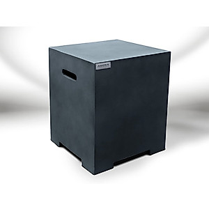 AKOYA Outdoor Essentials 20-Pound Propane Tank Hideaway for Fire Tables in Gray