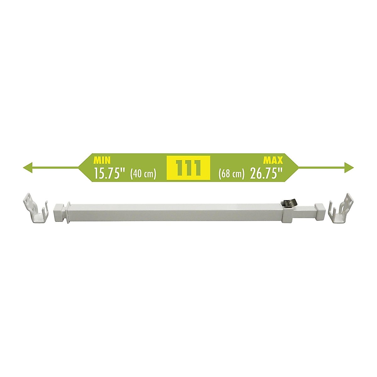 Ideal Security Window Security Bar with Childproof Lock, Adjustable Window Lock AC Units and Inside Security, Horizontal and Vertical Sliding Window Bar, White (15.7-26.75 Inches)