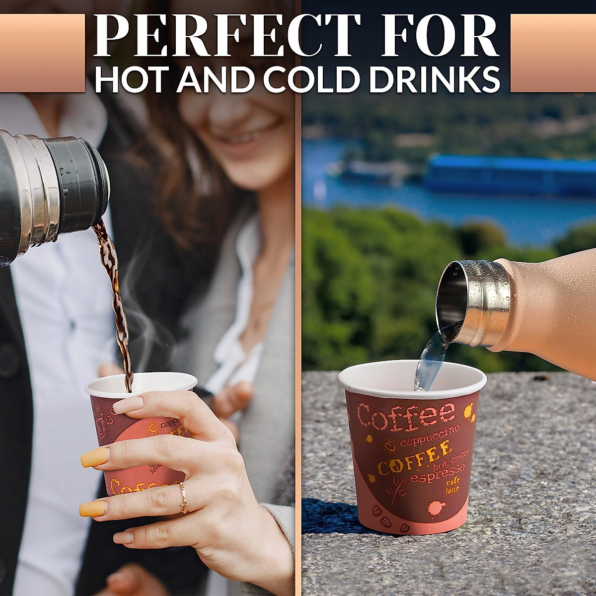 3 Oz Disposable Espresso Cups for Hot Drinks - 200Pcs Paper Espresso Cups for Party Cups Disposable Coffee Shots Cups for Wedding Travel Cup - Hot Coffee Cups for Espresso Cup Set Small Paper Cups