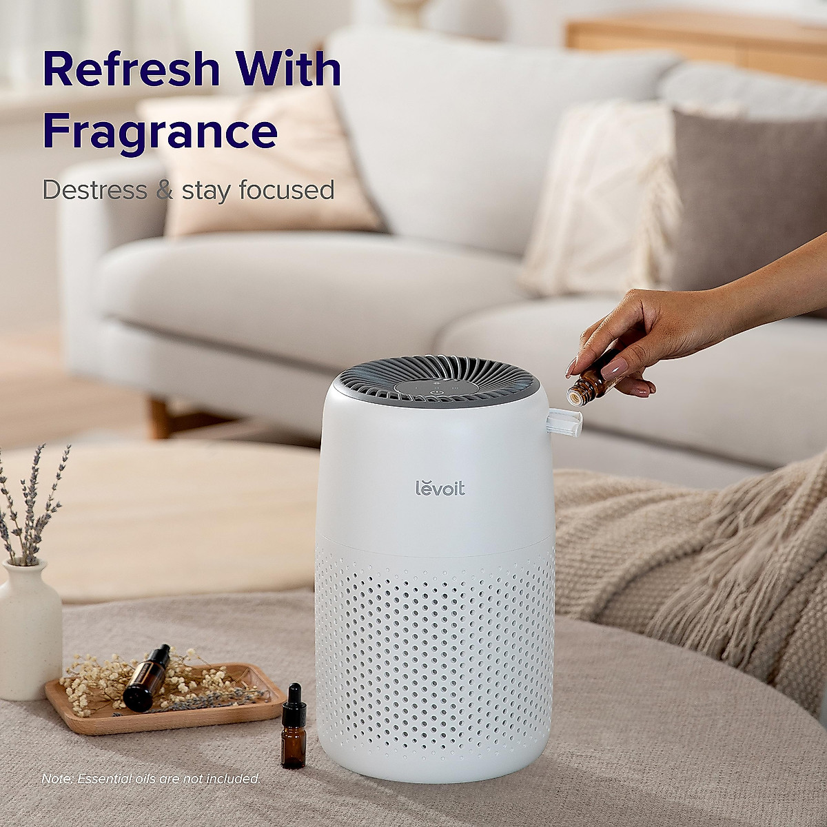 LEVOIT Air Purifiers for Bedroom Home, 3-in-1 Filter Cleaner & Aroma Pads 16 Pack, Humidifier Replacement Filters, Compatible with LV600S