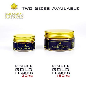 Edible Genuine Gold Leaf Flakes - by Barnabas Blattgold - 30mg Jar