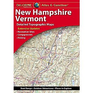 Delorme Atlas & Gazetteer: New Hampshire, Vermont