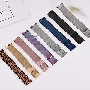 Amzpas Bands for Samsung Galaxy Watch 6 Band 40mm 44mm, Samsung Galaxy Watch 6 Classic Band 43mm 47mm, 20mm Stainless Steel Metal Replacement Strap for Galaxy Watch 6 Bands for Women Men (20mm,