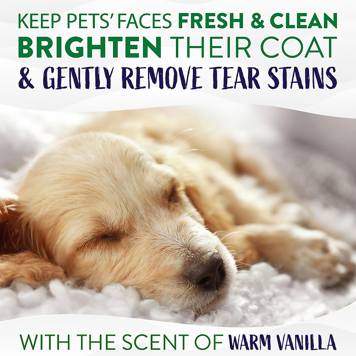 TropiClean Warm Vanilla Tear Stain Remover for Dogs | Tearless Blueberry Facial for Dogs | Ideal for White Dogs & All Other Coats | Cat Friendly | Made in the USA | 8 oz.