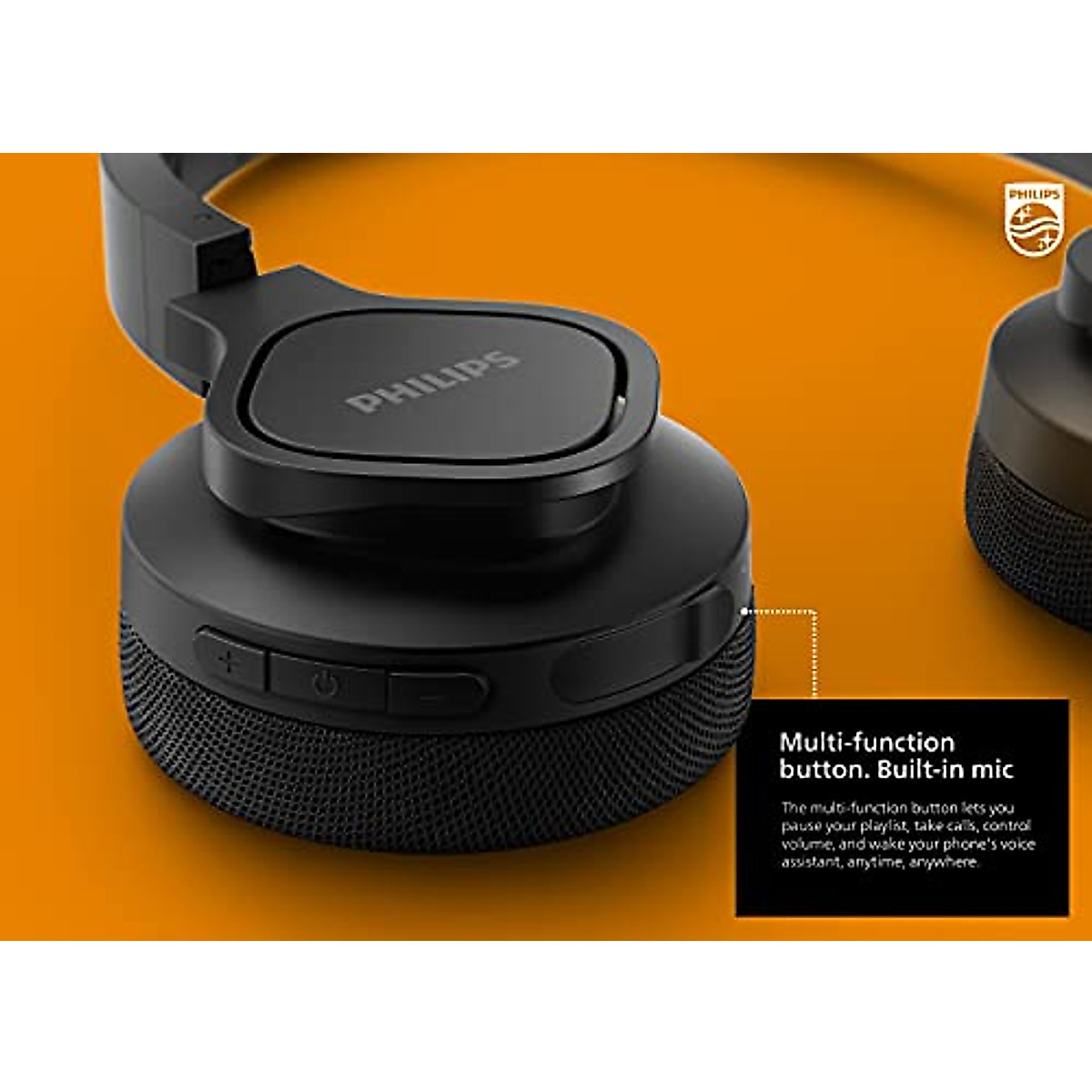 Philips A4216 Wireless Sports Headphones, up to 35 Hours Play time, Washable Cooling Ear-Cup Cushions, IP55 Water/dust Protection, Bluetooth + 3.5 mm Audio Port, Built-in Microphone TAA4216BK