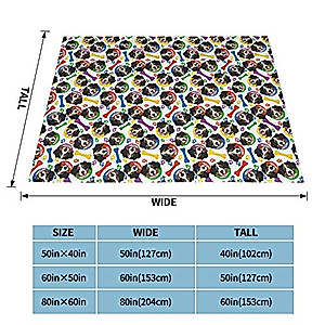 Colorful Playful Bernese Mountain Dog Winter Sherpa Plush Blanket, Soft Fuzzy Fleece Blanket,Cozy Outdoor Camping Travel Blanket for Livingroom Bedroom Sofa Couch Car Bed,Throw 50x60 in