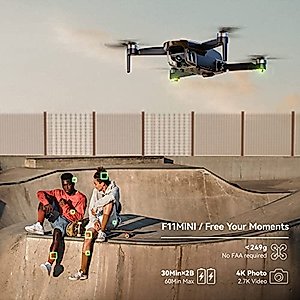 Ruko F11MINI Drones with Camera for Adults 4K, 2 Batteries 60 Min Flight Time, Foldable & Lightweight, 5GHz WiFi, GPS Auto Return, Follow Me, Waypoints, Points of Interest for Beginner