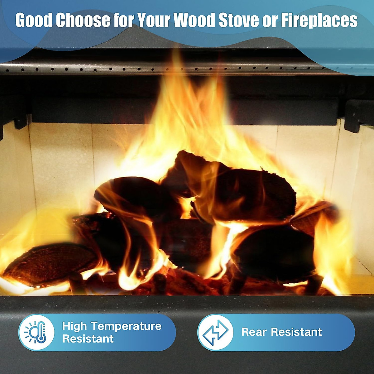 Protalwell Woodstove Firebricks, Fire Bricks, Size 9" X 4-1/2" X 3/4", High Temperature Resistant Fire Bricks Replacement for Wood Stoves, 6 Pieces