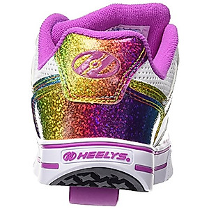 HEELYS Motion Plus (Little Kid/Big Kid/Adult) White/Rainbow/Hot Pink 3 Little Kid M