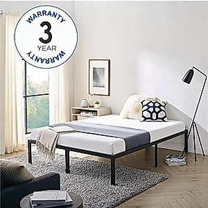 Classic Brands Brutis Black Heavy-Duty Metal Platform Bed Frame, Twin