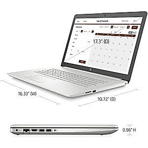 Newest HP 17 Laptop, 17.3" HD+ Screen, Intel Core i3-1115G4 Processor, 32GB RAM, 1TB PCIe SSD, Webcam, HDMI, RJ-45, Windows 11 Home, Silver
