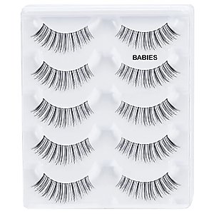 Ardell False Eyelashes Natural Babies Black, 1 pack (5 pairs per pack)