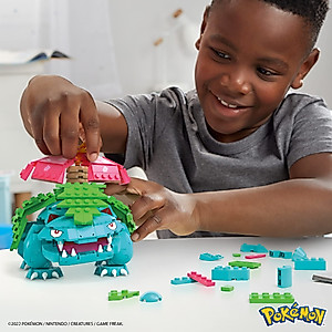 MEGA Pokémon Action Figure Building Toys, Bulbasaur Evolution Set with 622 Pieces, 3 Poseable Characters, Bulbasaur and Venusaur, for Kids