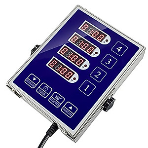 YOOYIST Commercial 4 Channel Kitchen Timers Digital Restaurant Timer Professional Multi Calculagraph Heavy Duty Stainless Steel Loud Alarm Food Truck Cooking