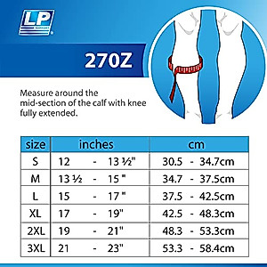 LP SUPPORT 270Z Calf Compression Sleeve for Men Women Youth, Delay Soreness, Calf Muscle Strain, Shin Splints and Varicose Veins (Black - Medium) (Pack of 1)
