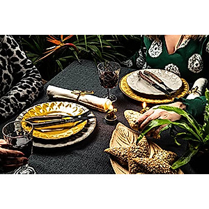 Laguiole Style de Vie steak knives Luxury Line, set of 6, wenge wood, black