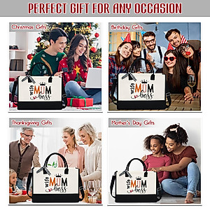 OASSIE Gifts For Mom, Women - Christmas, Mothers Day, Birthday, Valentines Day Gifts For Wife, Presents For Mom, Bonus Mom, Stepmom, New Mom Gifts - 13oz Canvas Tote Bag With Zipper For Women