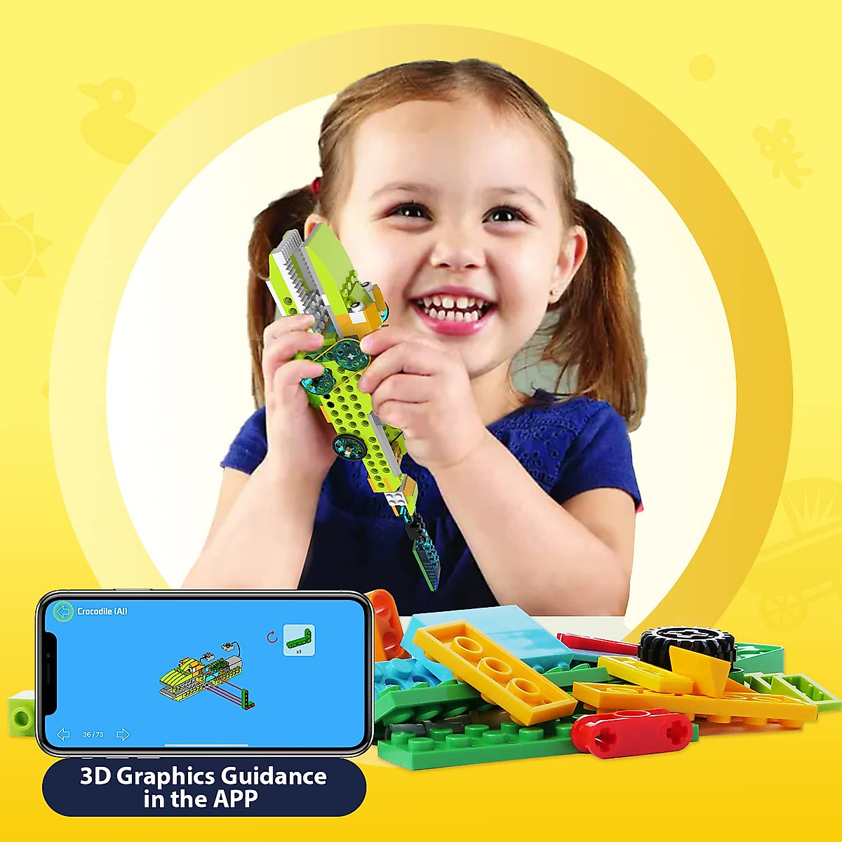 WOOLIKE STEM Robot Building Kits Toys 100+ in 1 Robot Science Kits 378 Pieces DIY Educational Building Blocks for Kids Ages 6+ Years Old Makerzoid