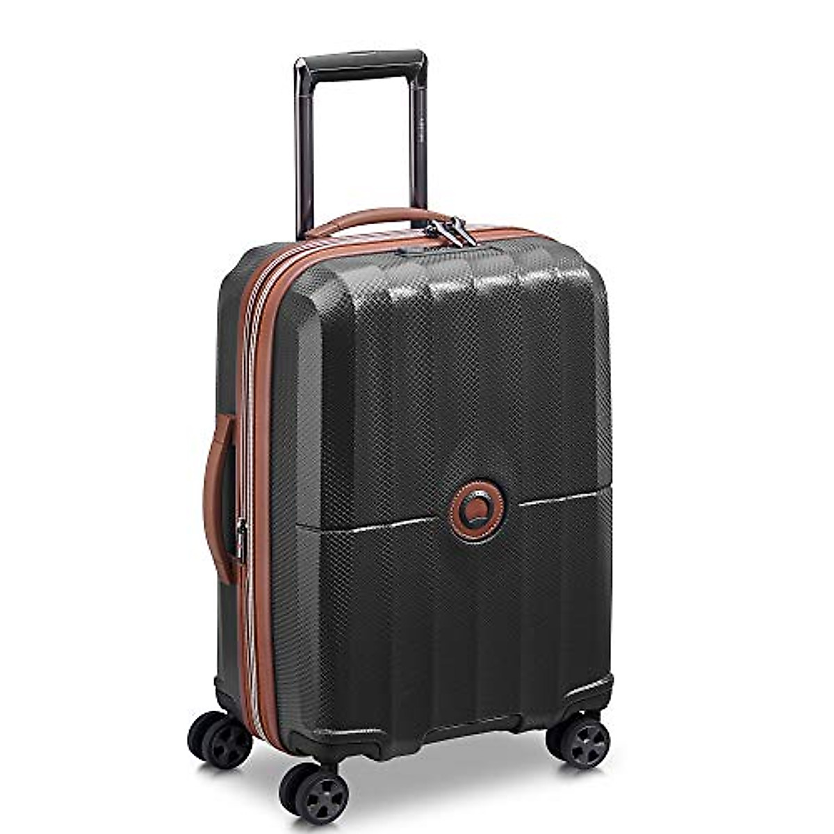 DELSEY PARIS St. Tropez Hardside Expandable Luggage with Spinner Wheels, Black, Carry-on 21 Inch