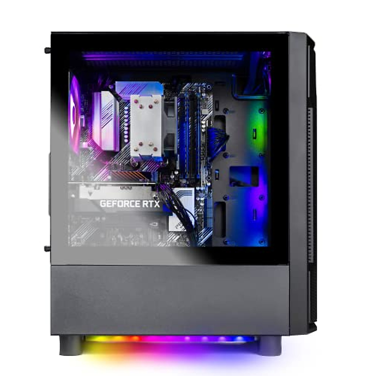 Skytech Gaming SkyTech Shadow 3.0 Gaming Computer PC Desktop - Ryzen 5 3600 6-Core 3.6GHz, RTX 3060 Ti 8GB, 1TB SSD, 16GB DDR4 3000, RGB Fans, AC WiFi, Windows 11 Home 64-bit, Black