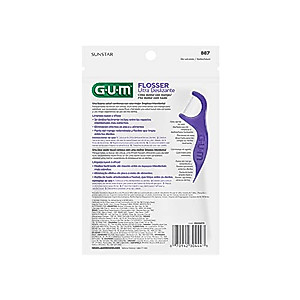 GUM Comfort Slide Flossers for Tight Spaces, Fresh Mint, Dental Floss Picks, 90 Count