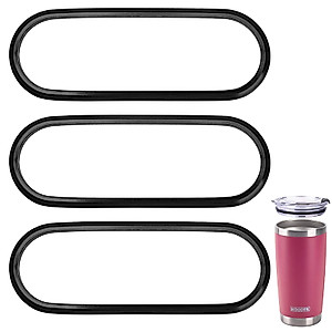 3 Pack Replacement Rubber Gasket Seal Ring for 20 oz Insulated Stainless Steel Tumbler Lids fit for Yeti, Ozark, Beast, KOODEE, SUNWILL, Umite Chef, BPA Free (3 Pack)