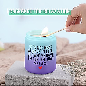 GSPY Scented Candles - Friends Candle, Friendship Gifts - Thank You Candle, Mothers Day, Thinking of You Gift, Miss You Gifts for Women, Friends, Mom, Family, Bridesmaid - Positive Messages, Send Love